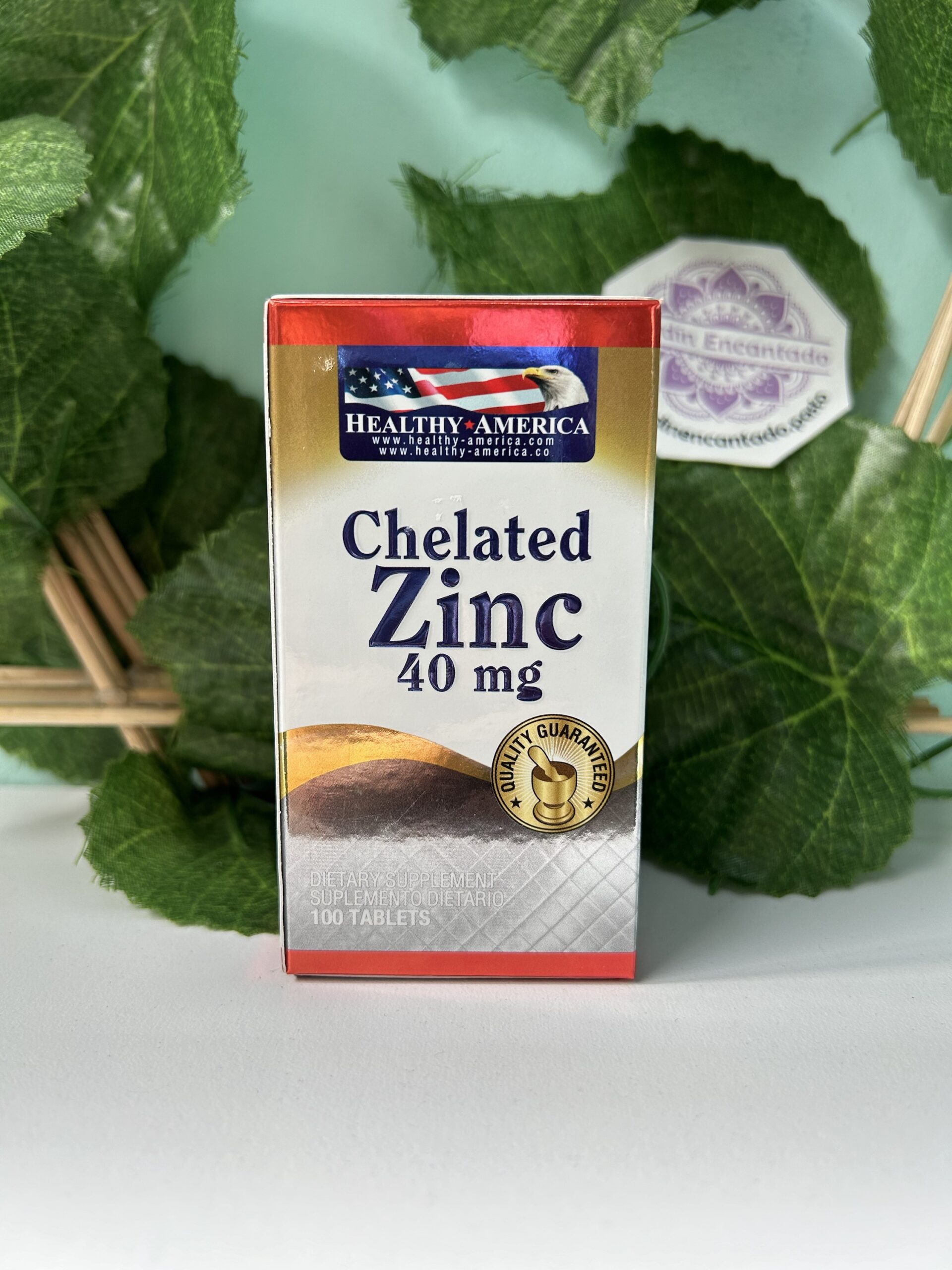 ZINC CHELATED 40MG HEALTHY AMERICA - Jardín Encantado